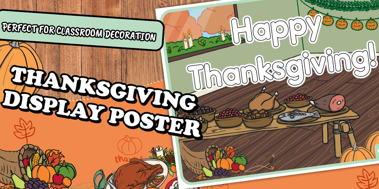 Thanksgiving Display Poster - Twinkl