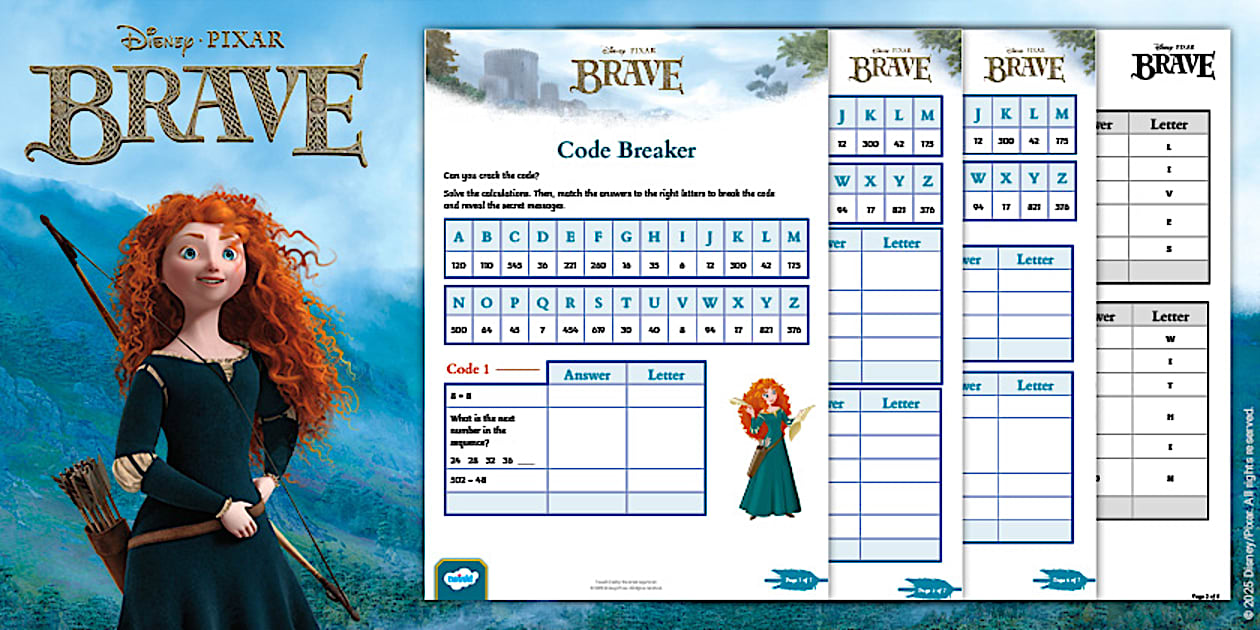 👉 Brave: Maths Code Breaker Activity [Ages 7-9]