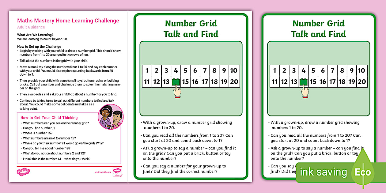 👉 Maths Mastery Home Learning Challenge Counting Beyond 10
