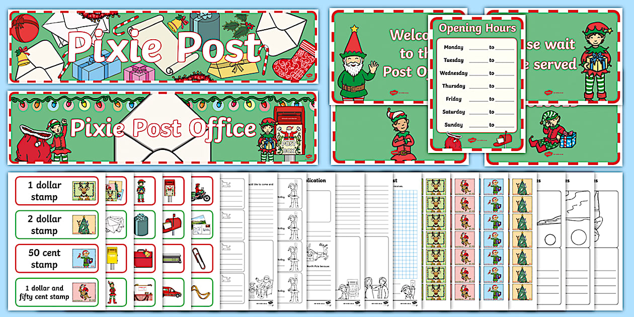 Christmas Pixie Post Role-Play Pack (Teacher-Made) - Twinkl