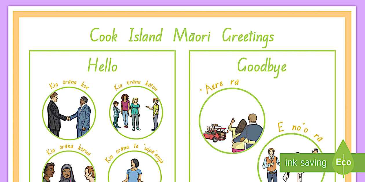 Cook Islands Greetings and Farewells Display Poster - Twinkl