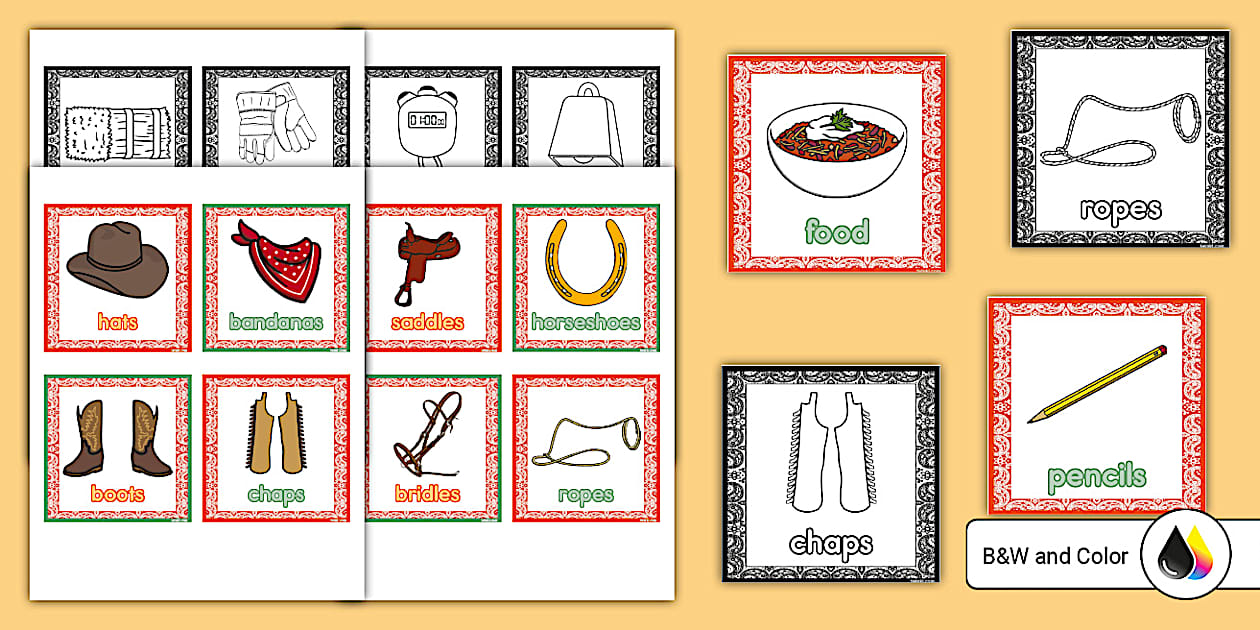 Rodeo Dramatic Play Labels (teacher made) - Twinkl