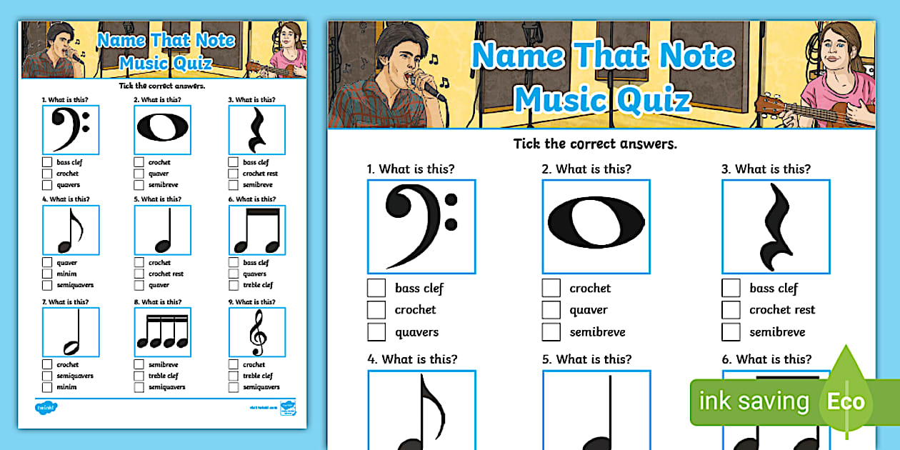 👉 Name That Note! Paper Quiz - Twinkl
