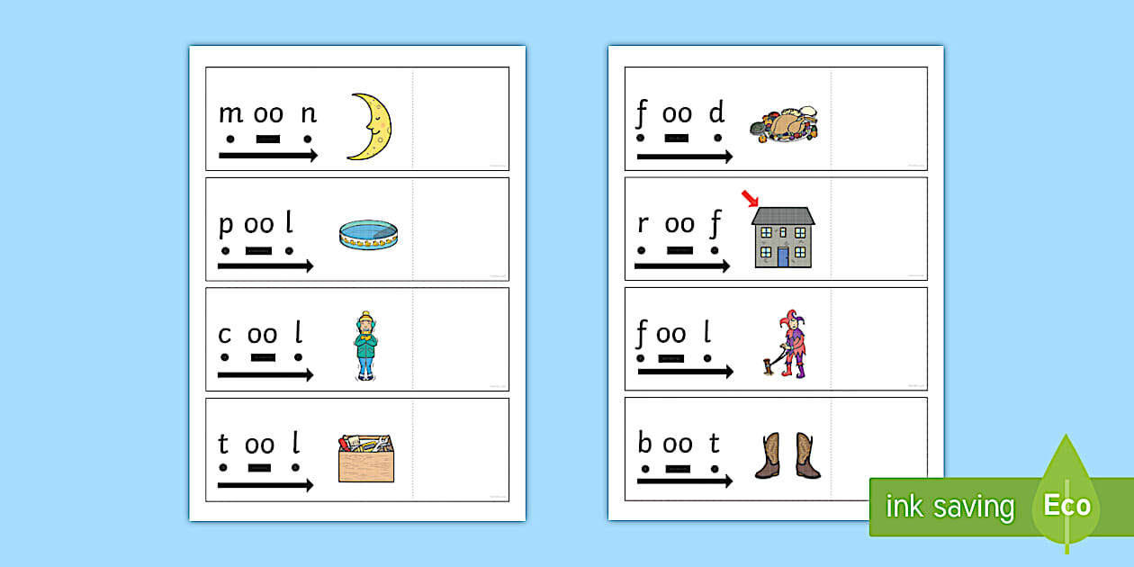 Phase 3 long 'oo' Read and Reveal Activity (teacher made)