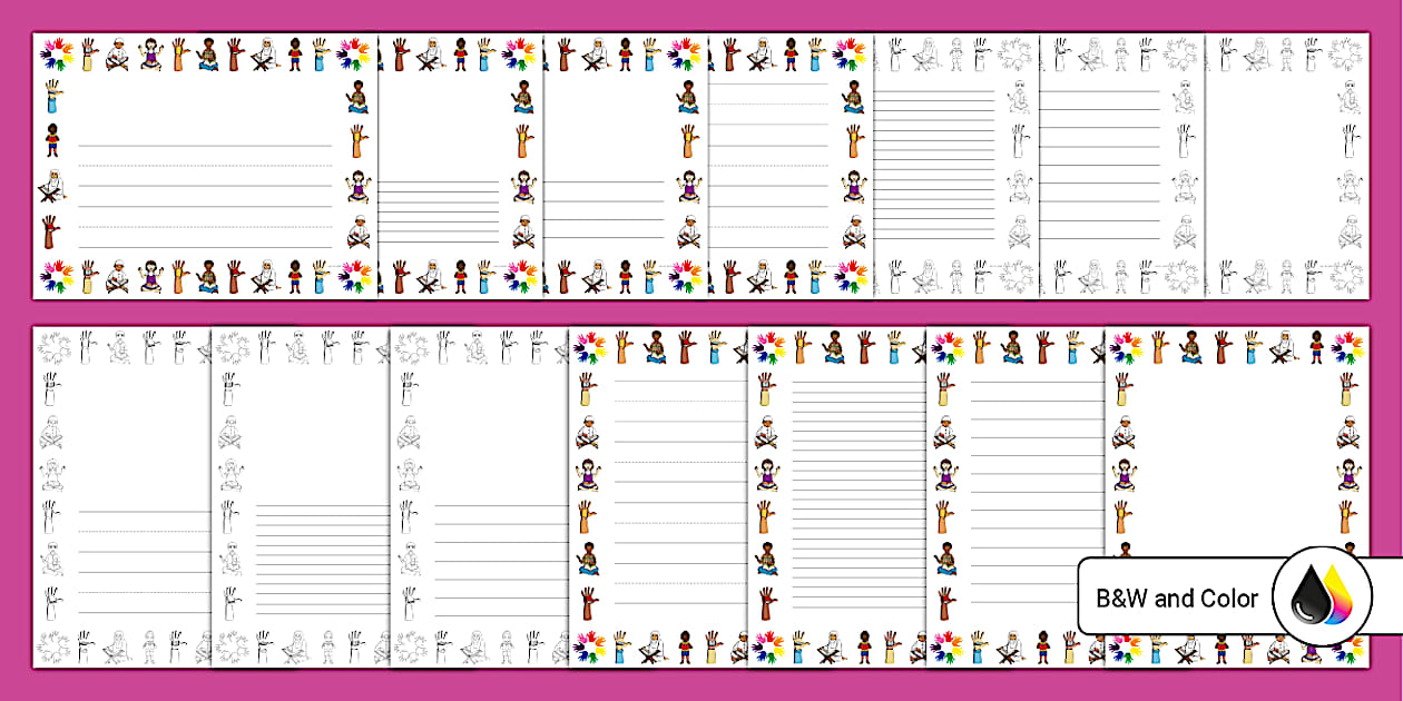 Let's Read, America Page Borders for Writing | Twinkl USA