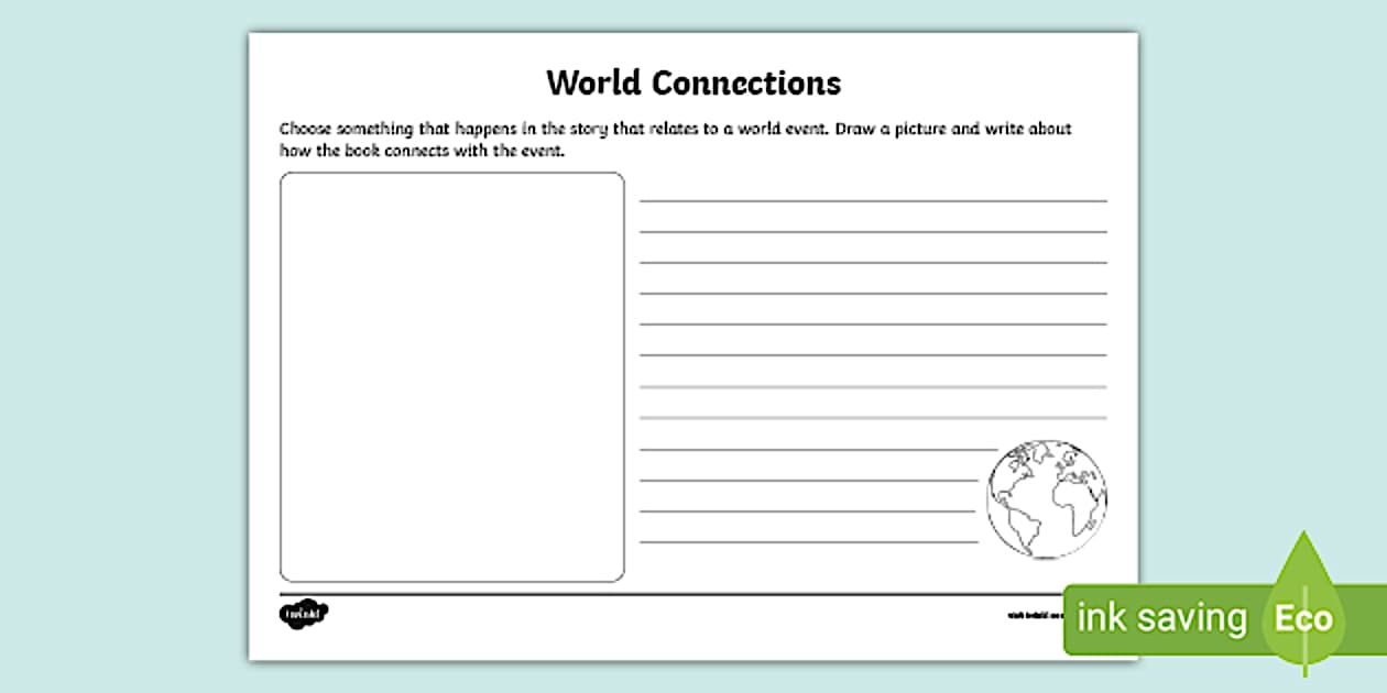 Editable World Connections Comprehension Worksheet - Twinkl