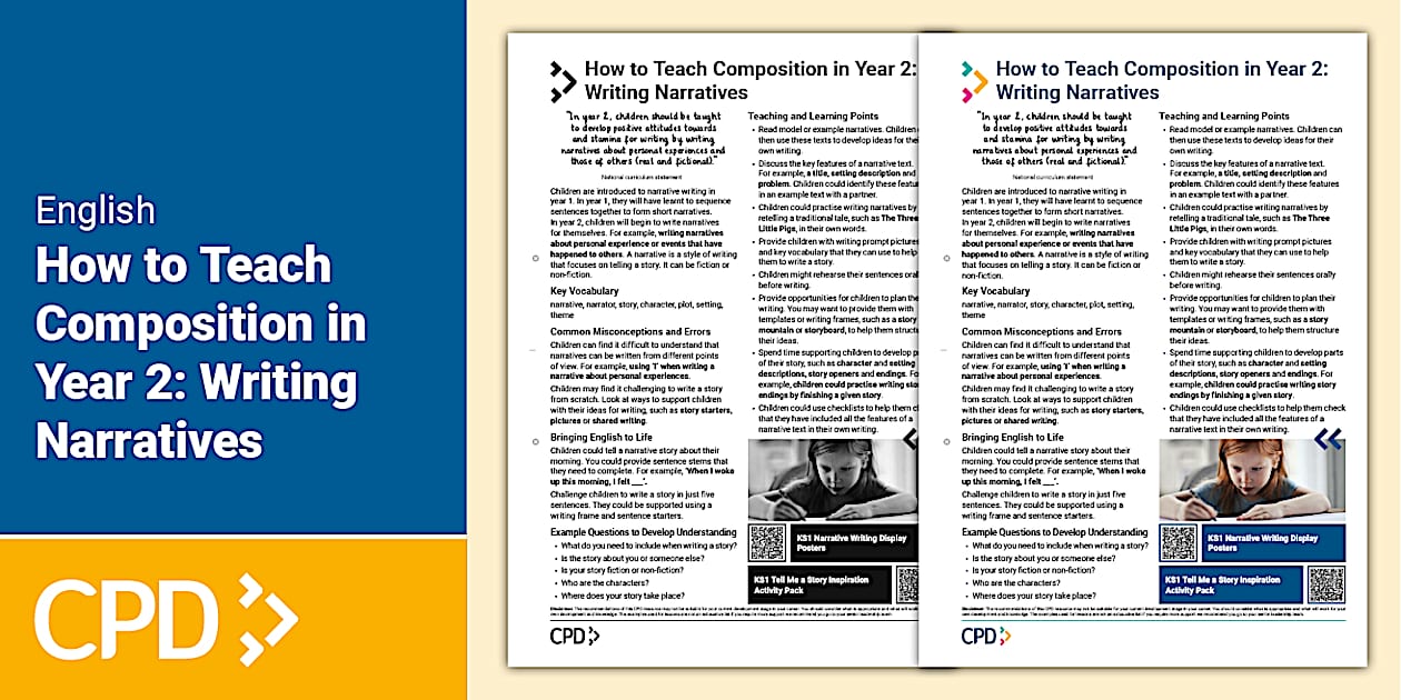 How to Teach Composition in Year 2: Writing Narratives