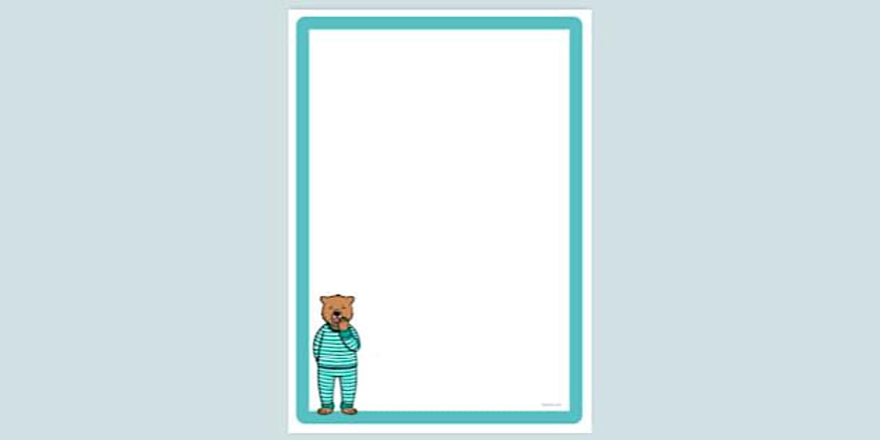 Simple Blank Baby Bear Page Border | Page Borders | Twinkl