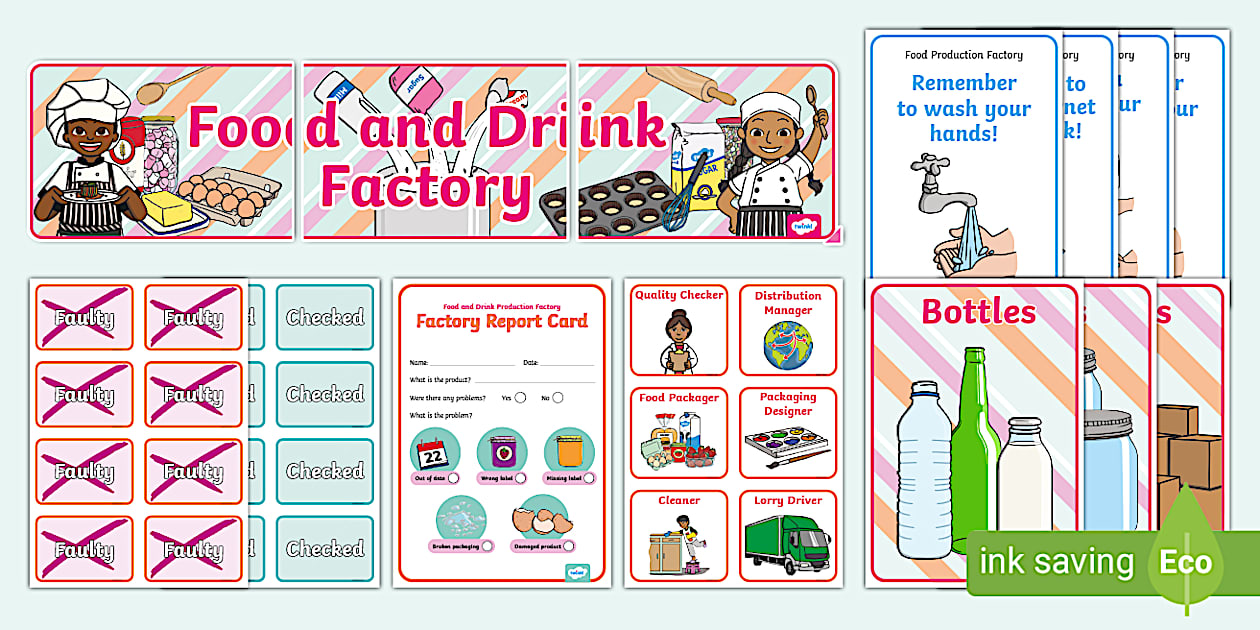 Food Production Factory Role Play Pack (teacher made)