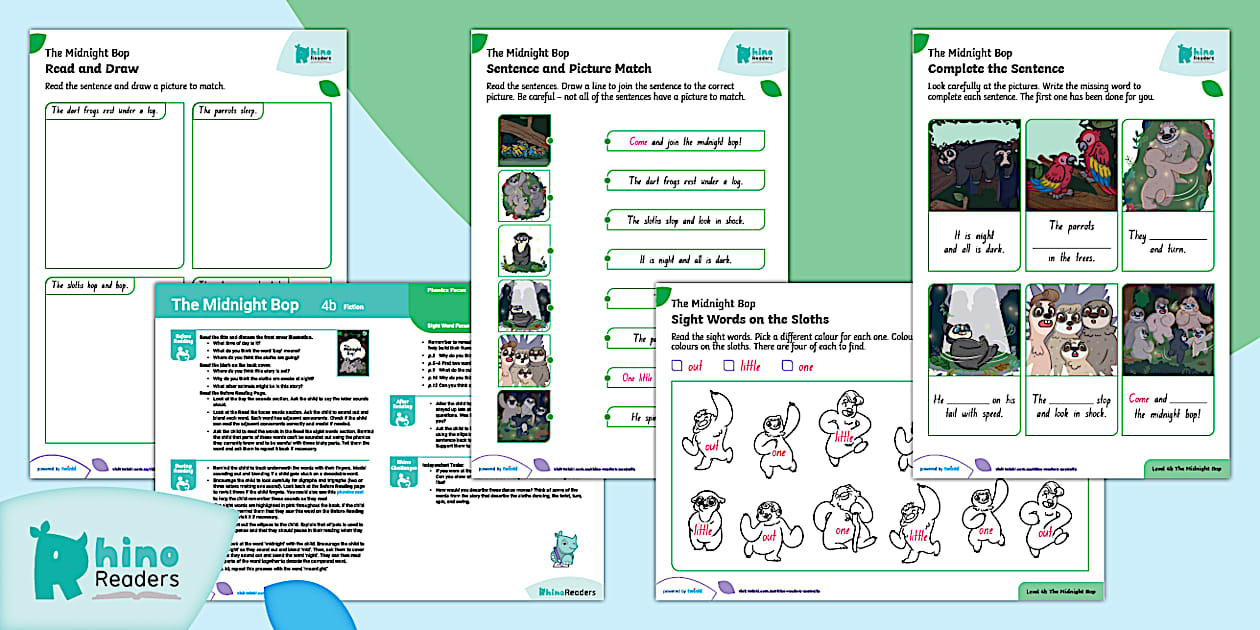 Level 4b The Midnight Bop Guided Reading Pack (Teacher-Made)