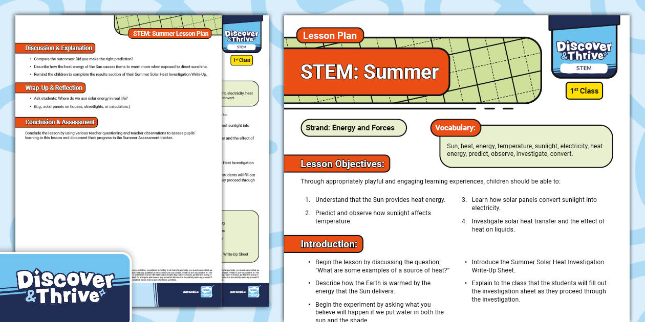 STEM (Energy&Forces) Summer Lesson Plan (1st Class)