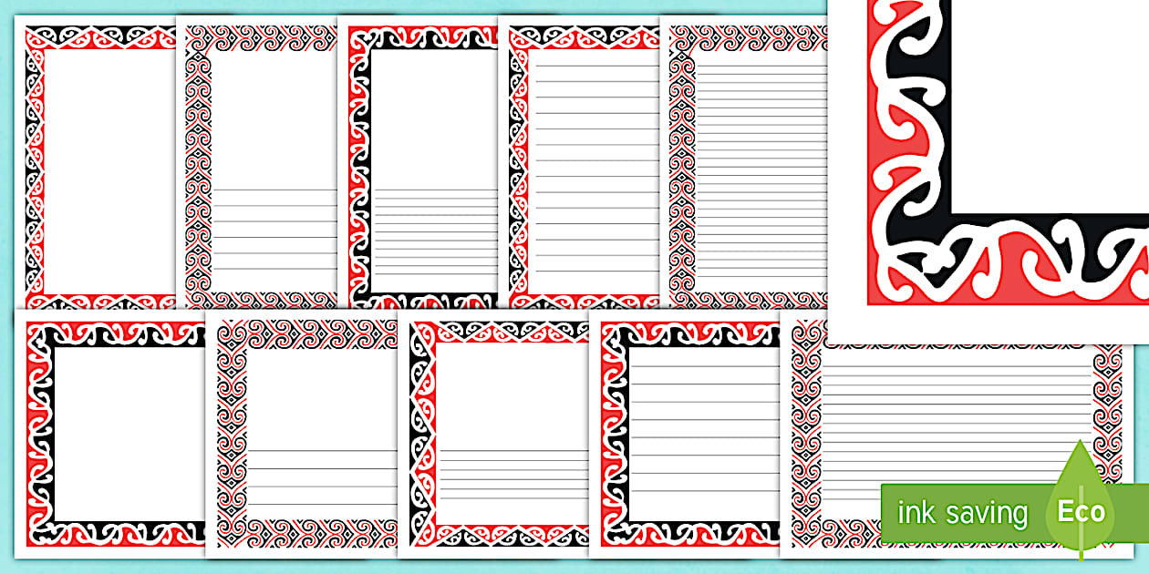 Kōwhaiwhai Patterns Page Borders Pack