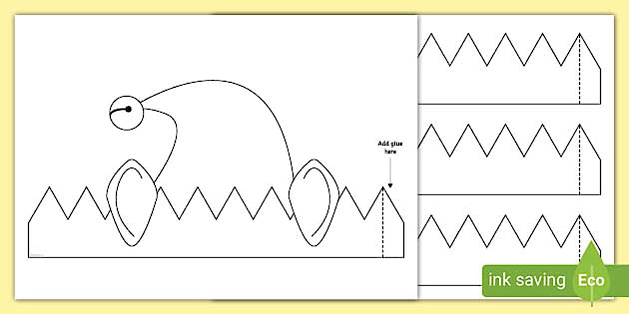 Elf Hat Craft - Simple Elf Hat Template - Twinkl