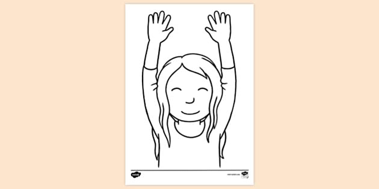 Stretch Up Tall Colouring Sheet | Colouring Pages - Twinkl