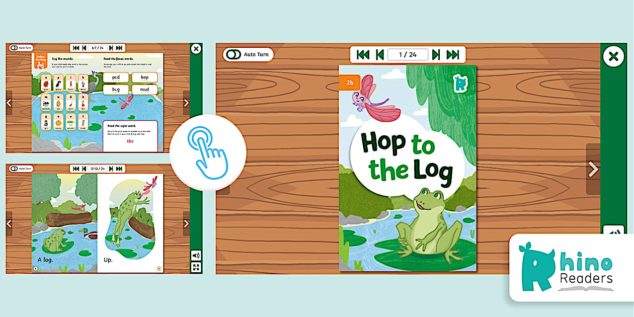 Level 2b Decodable Readers: Hop to the Log - Twinkl