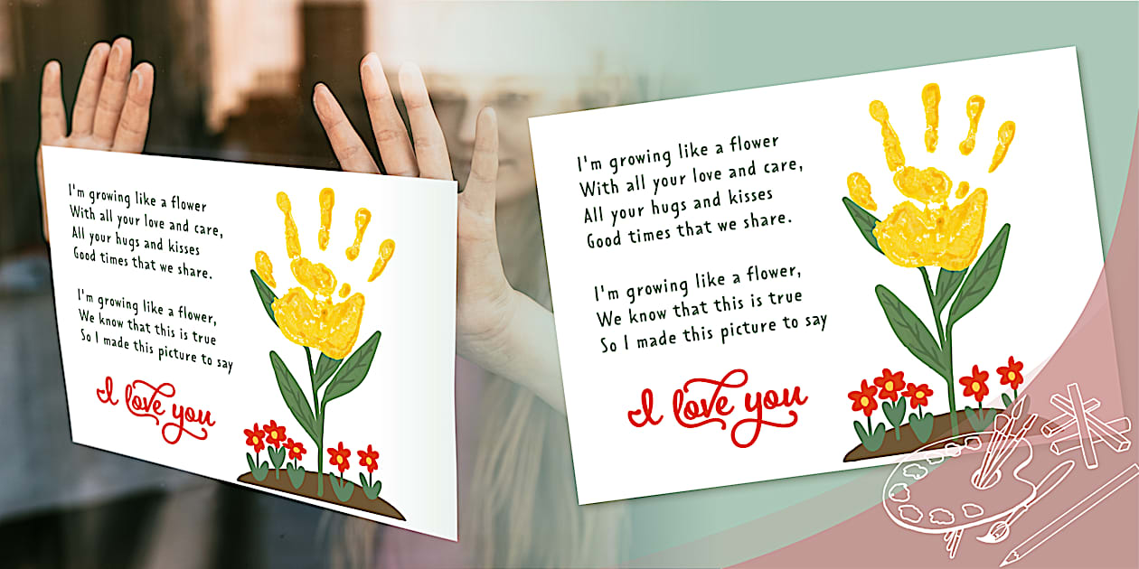 Mother's Day Flower Poem - Handprint Activity Poster