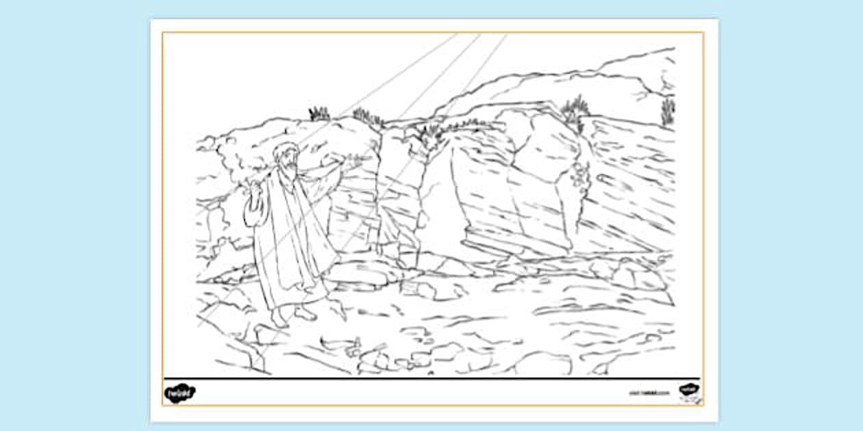 God Speaks to Elijah Colouring Page (teacher made) - Twinkl