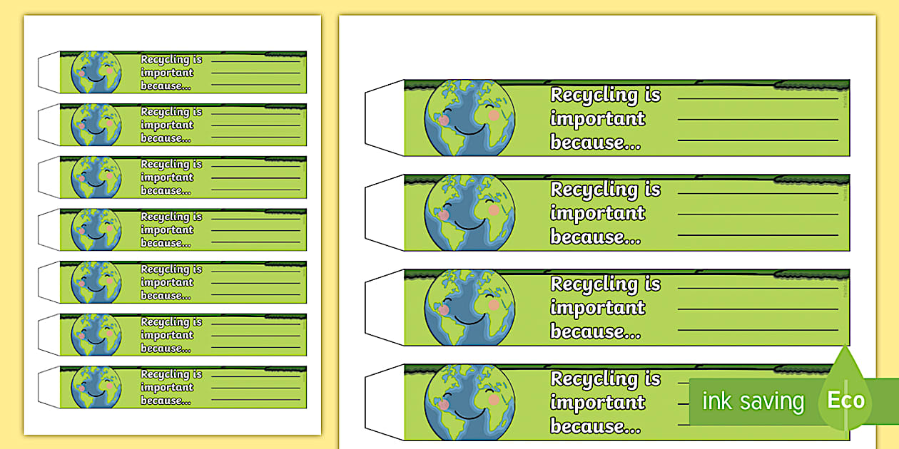 National Recycling Week Paper Chain (teacher made) - Twinkl