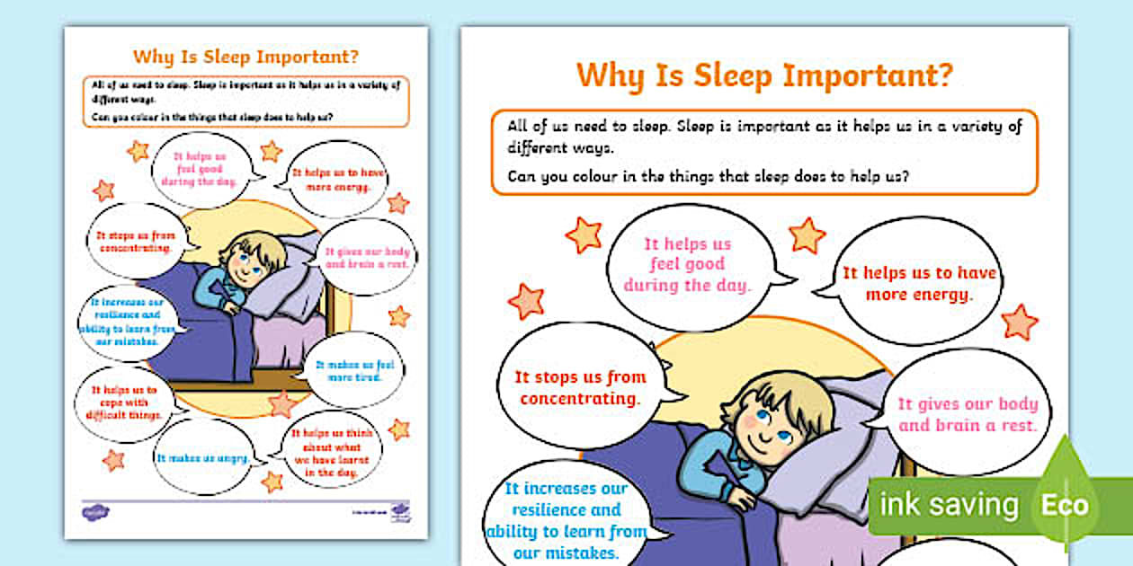 Why Is Sleep Important? Poster | Family Wellbeing - Twinkl