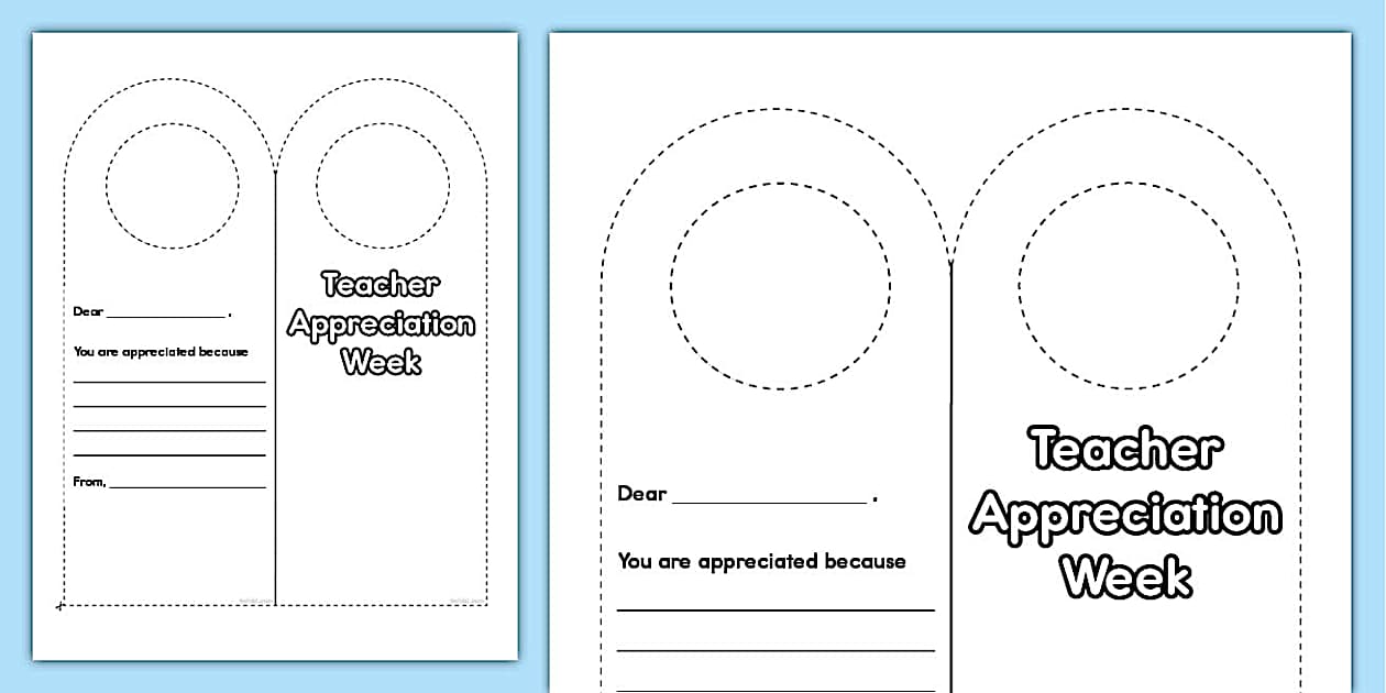 Design Your Own Teacher Appreciation Door Hanger | Twinkl