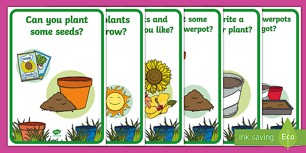 Editable Potting Shed Display Posters (teacher made)