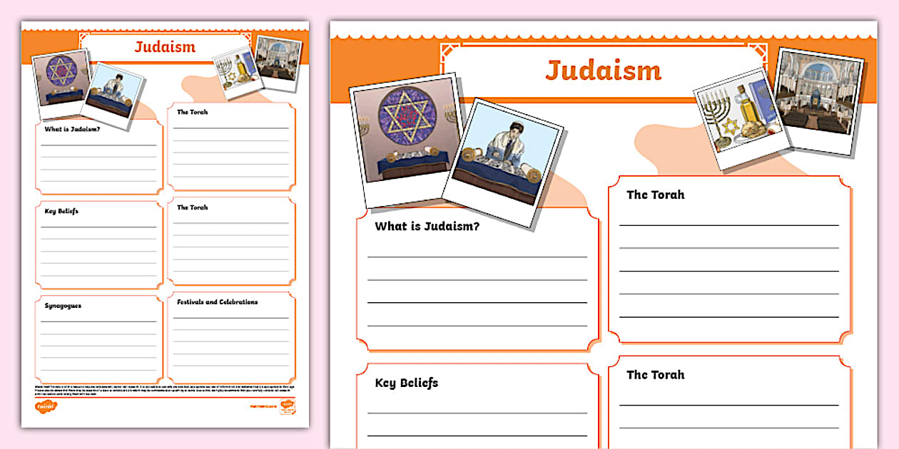 KS2 Judaism Fact File Template - Twinkl Religions - Twinkl