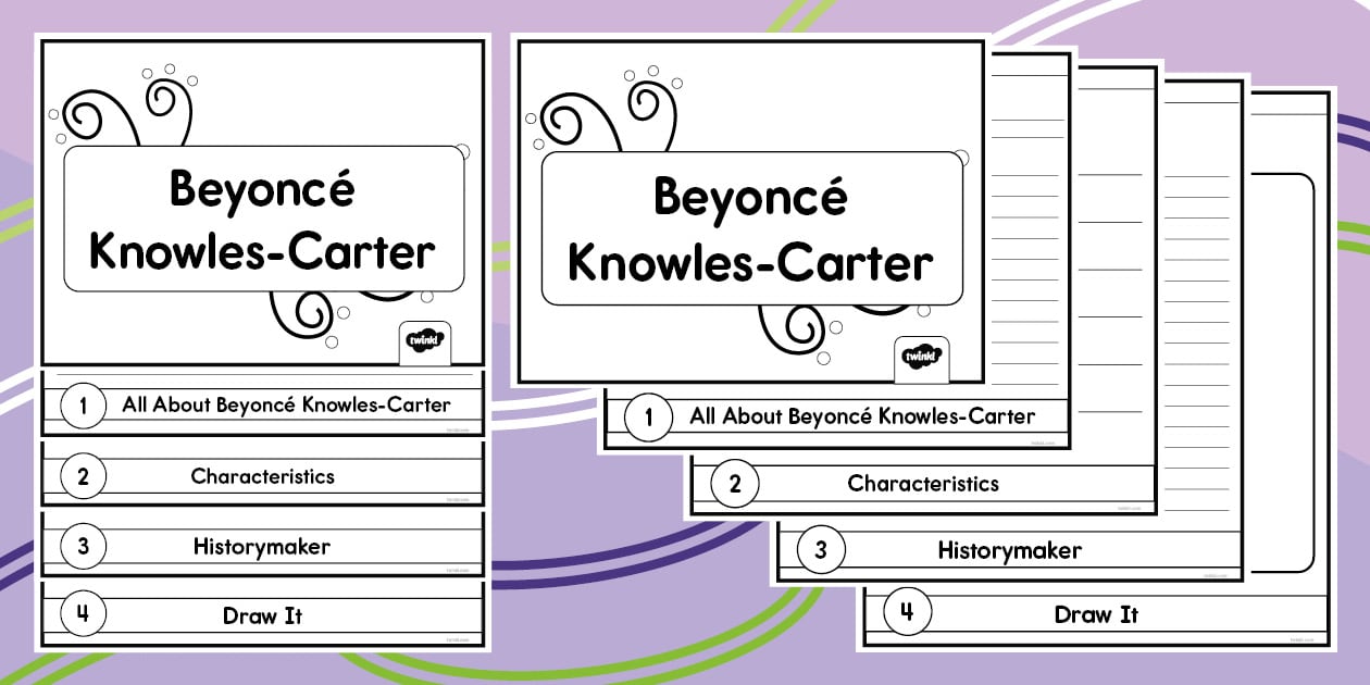 Beyonce Worksheet and Flapbook for Kids | Twinkl USA