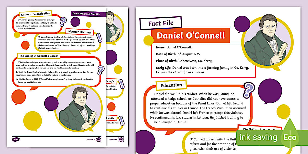 Daniel O' Connell (Fact File)
