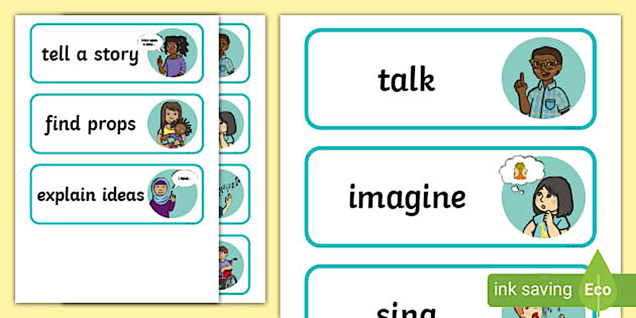 Cursive Small World Area Skills Word Cards (teacher made)