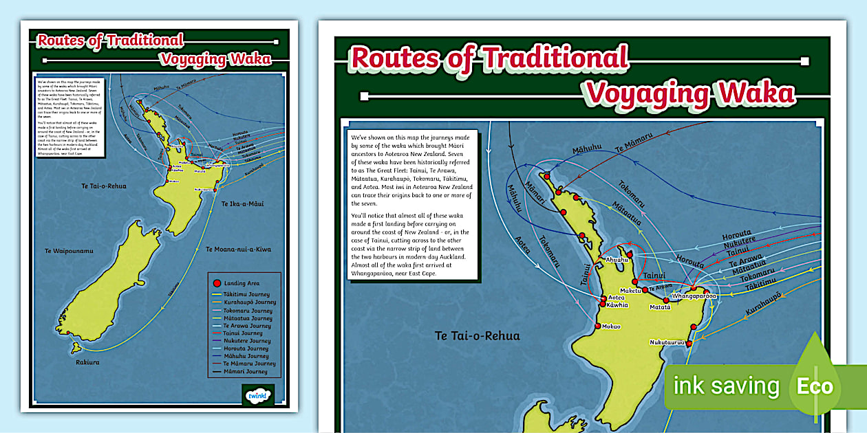 Waka Arrivals to Aotearoa New Zealand Poster (teacher made)