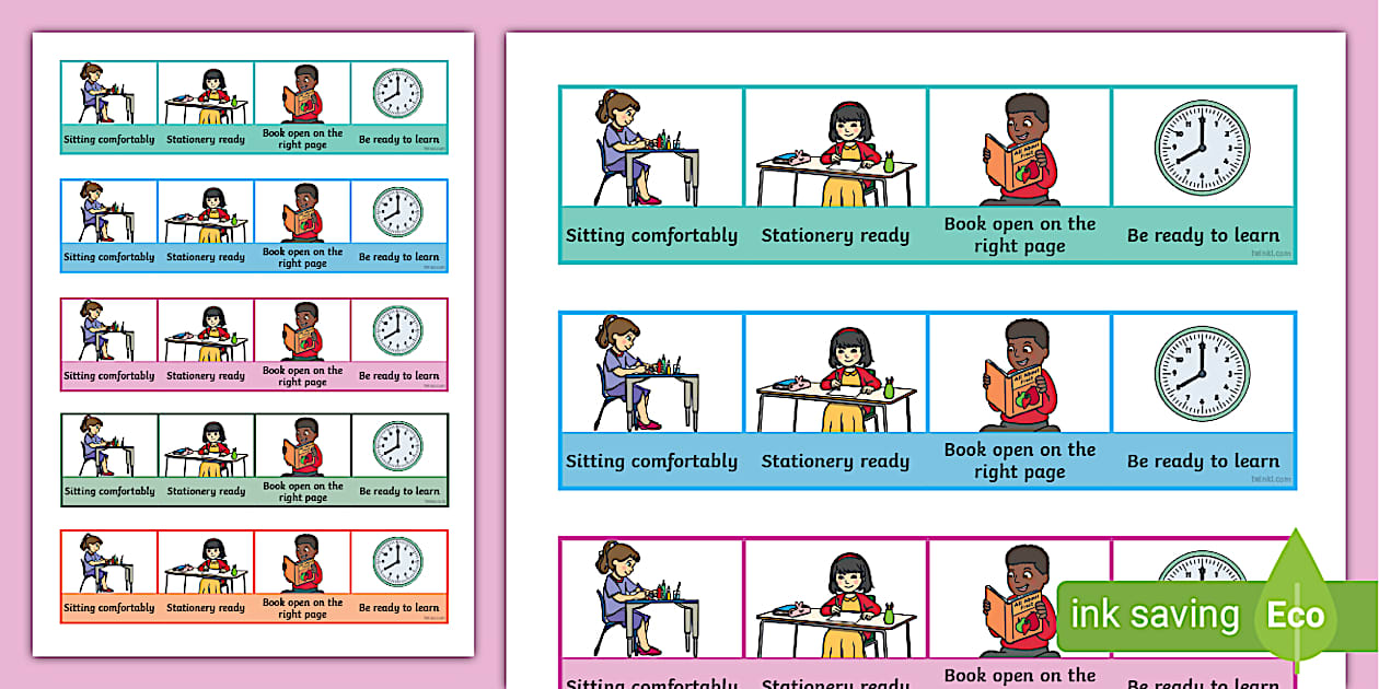 Good Working Reminder Strips Cut-Outs (teacher made)