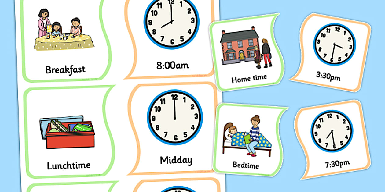 Event Time Matching Card Game (teacher made) - Twinkl