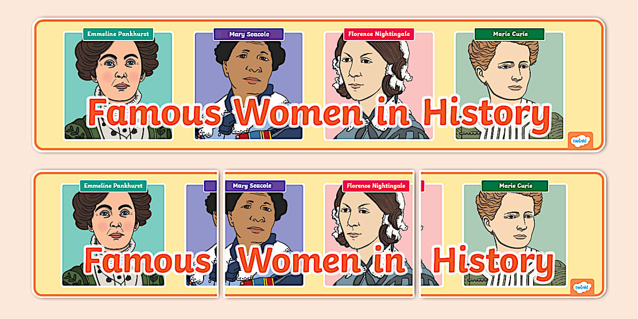 Famous Women in History Display Banner
