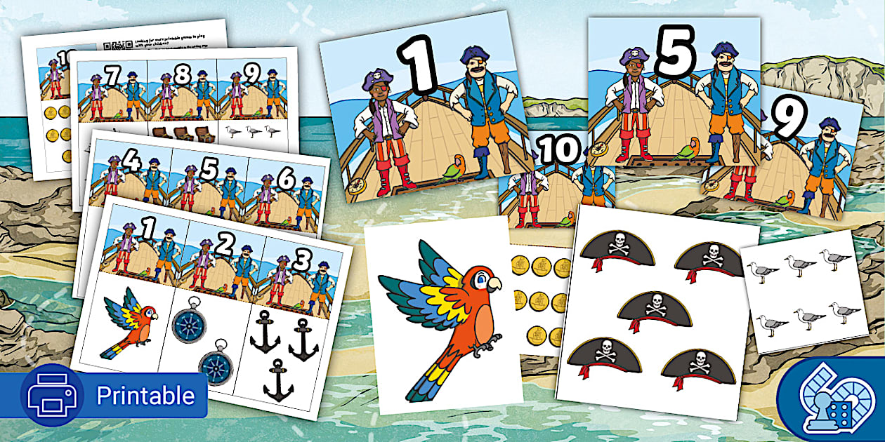 Pirate Number Matching Game - Twinkl - Primary Resources