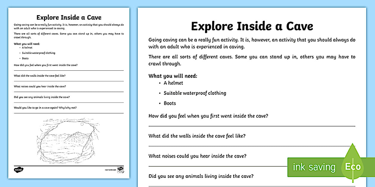 Explore Inside a Cave Activity - Twinkl