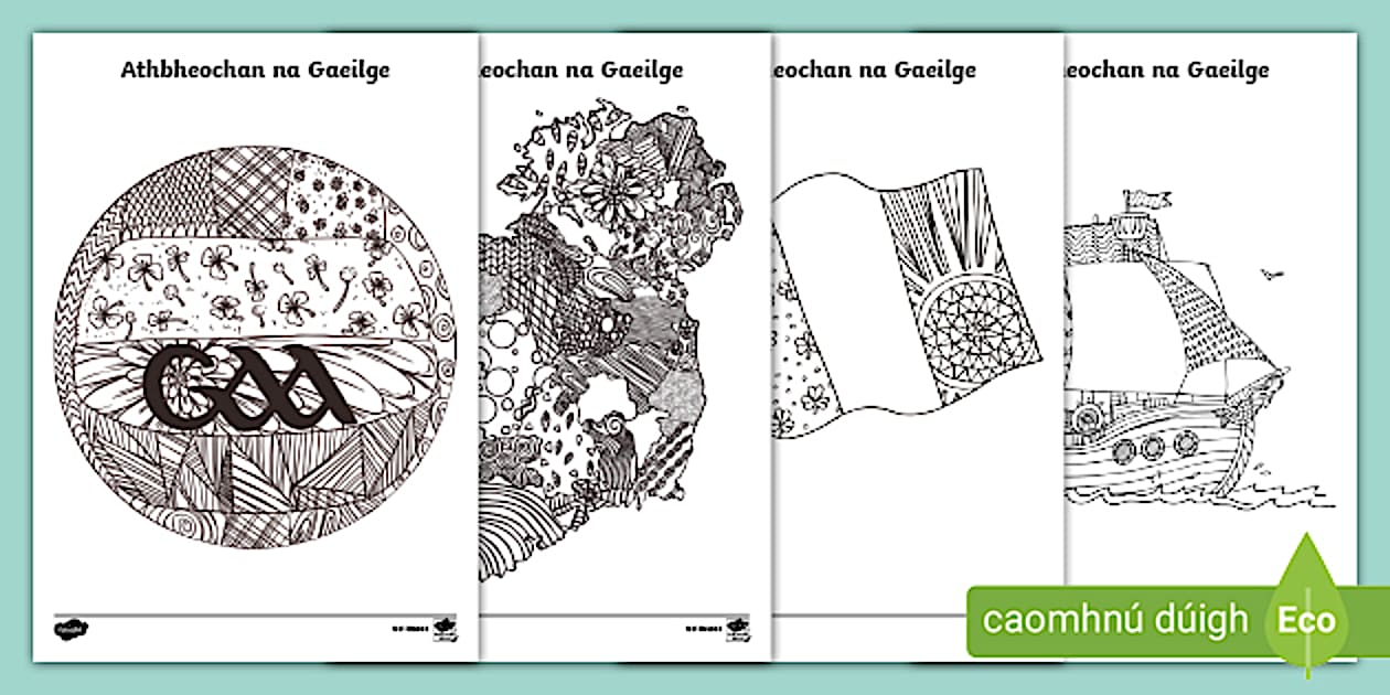 The Gaelic Revival Mindfulness Colouring Pages Gaeilge