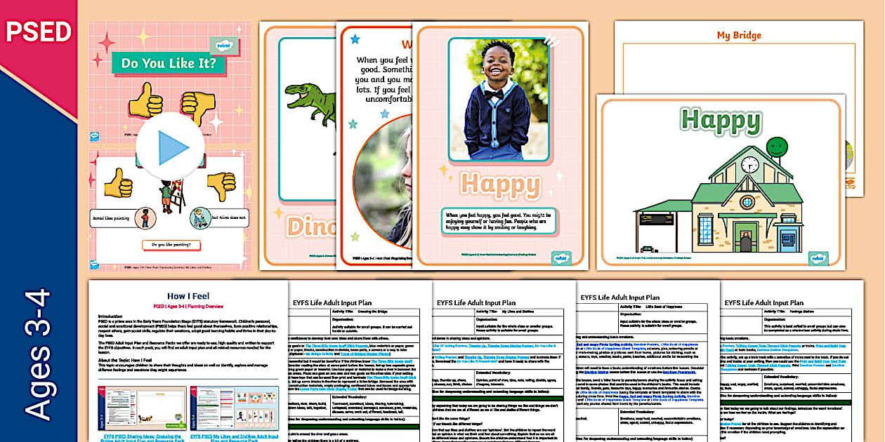 PSED How I Feel Unit Pack Age 3-4 (teacher made) - Twinkl