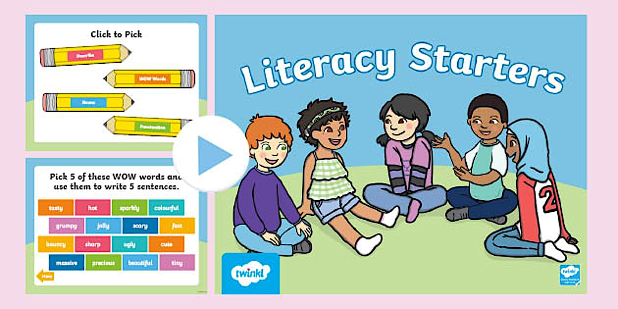KS2 Interactive Literacy Starters PowerPoint (teacher made)