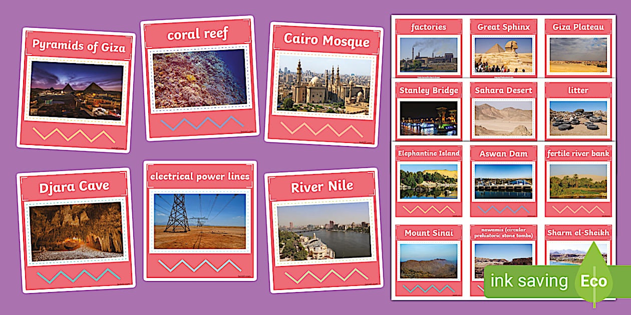 Human and Physical Features of Egypt Sorting Activity