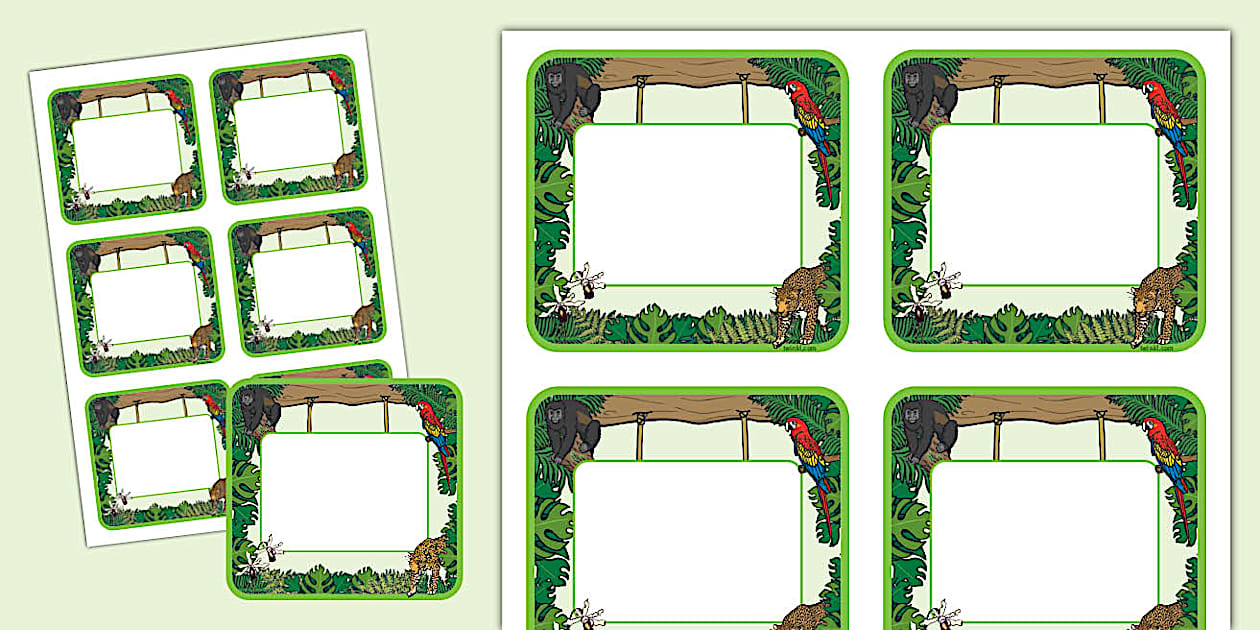 Rainforest Leaves Peg Labels (Teacher-Made) - Twinkl