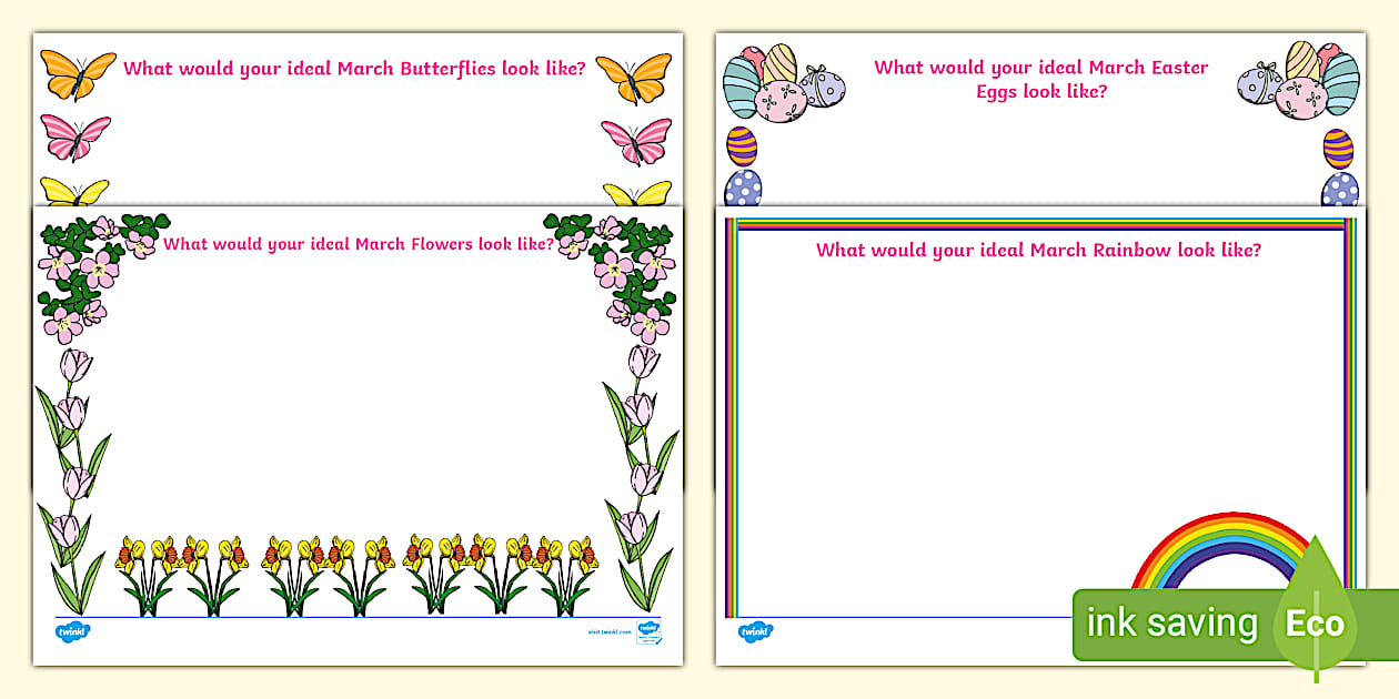 March Month Themed Drawing Prompts (teacher made) - Twinkl