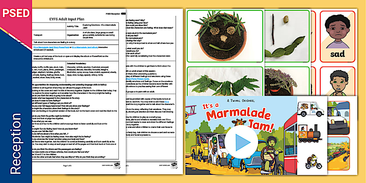 Kindergarten Exploring Emotions It's a Marmalade Jam! Activity Plan