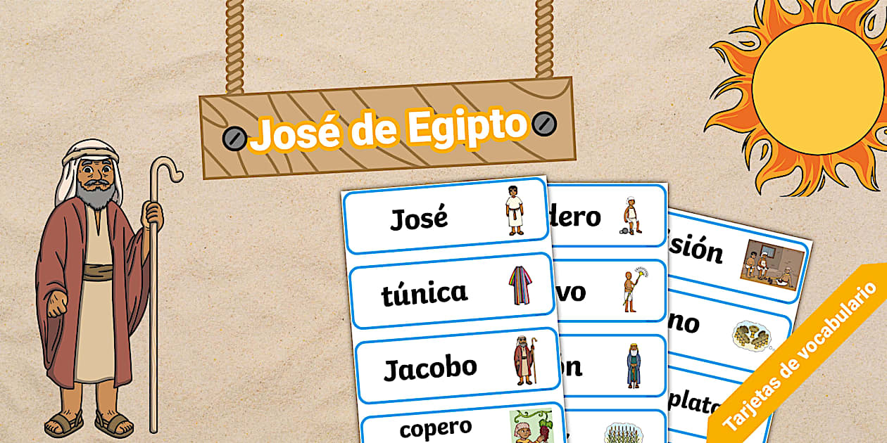 Tarjetas de vocabulario: José de Egipto - Twinkl