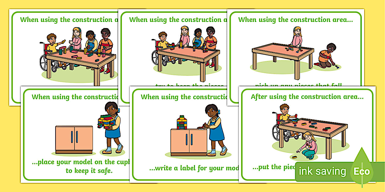 Construction Area Rules Display Posters (Teacher-Made)