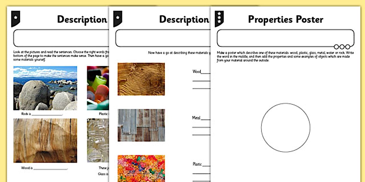 Description Worksheet / Worksheet (teacher made) - Twinkl