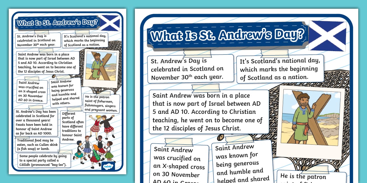 What Is St. Andrew's Day? Display Poster - Twinkl