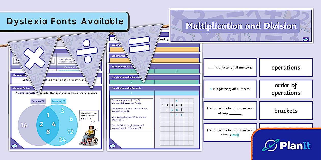 👉 PlanIt Y6 Multiplication and Division Display Pack