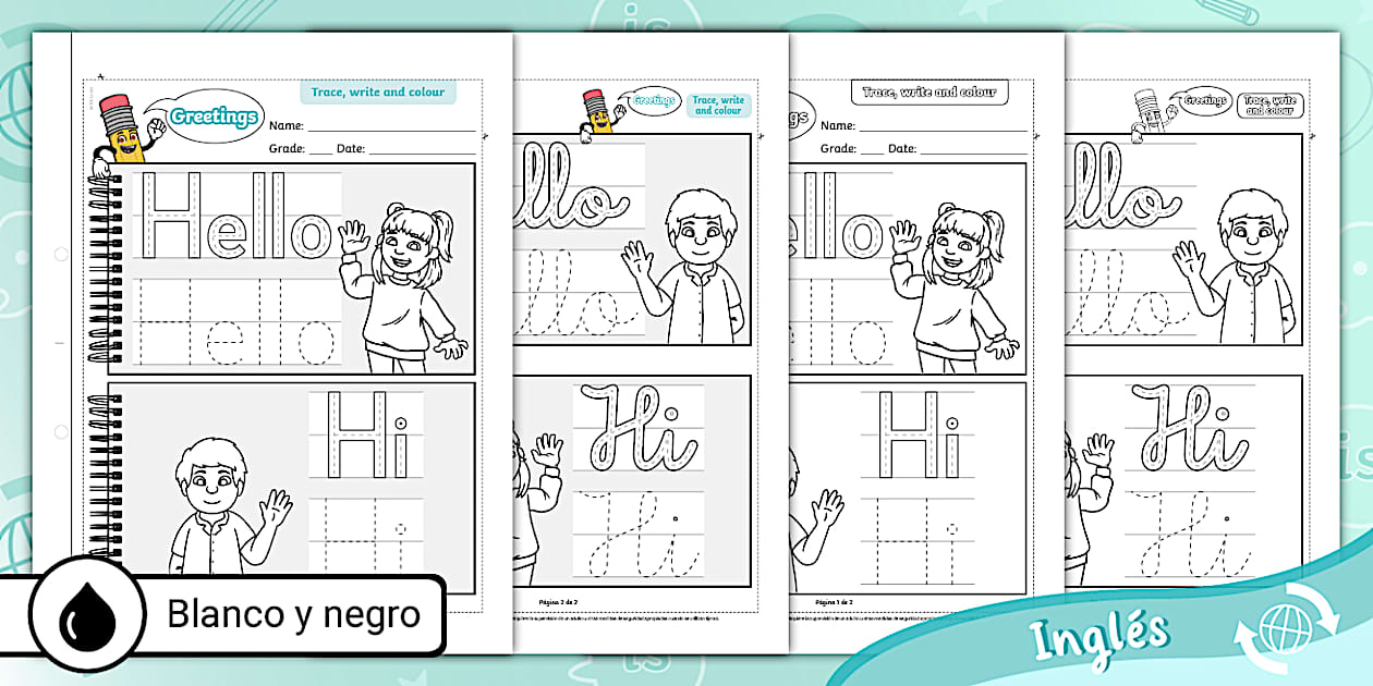 Inglés | 1° Básico | Greetings | Vocabulary | Hello | Hi