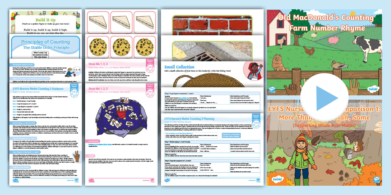 EYFS Nursery Supporting White Rose Maths Taster Pack
