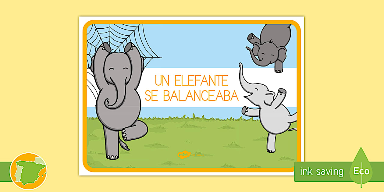 Cartel: Un elefante se balanceaba (teacher made) - Twinkl